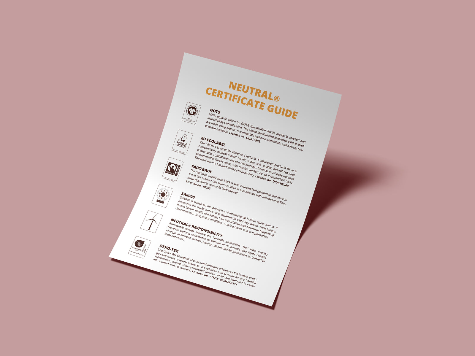 Neutral Product cataloges